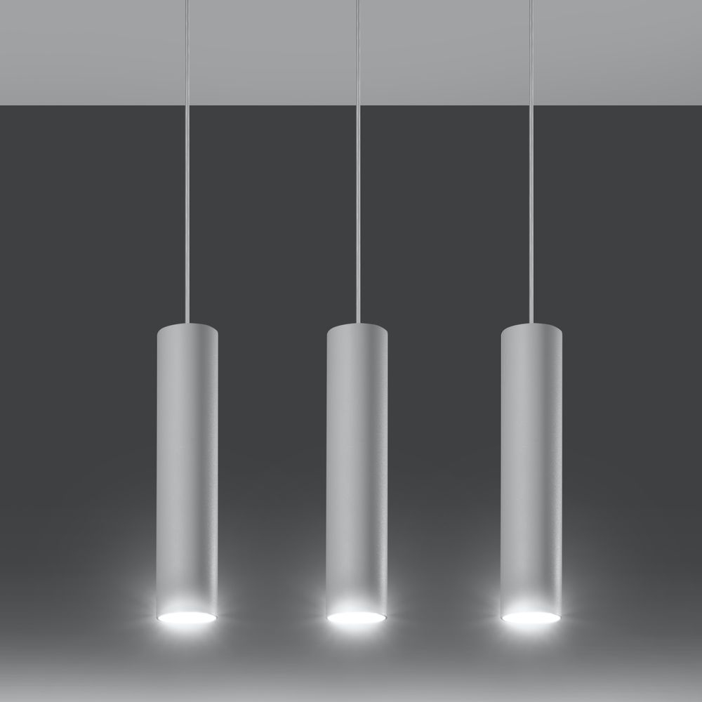 famlights Pendelleuchte Brian aus Stahl in Weiß GU10 max. 3 x 40W ...
